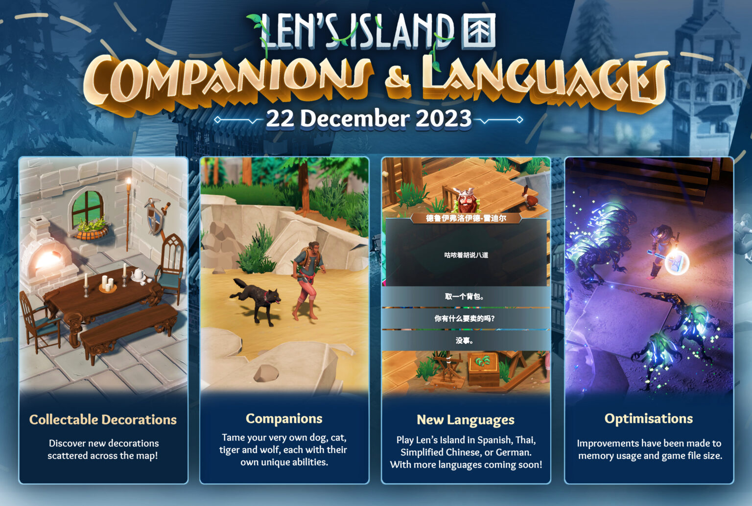 Animal Companions and New Languages Arrive in Len's Island - Casual Gamer